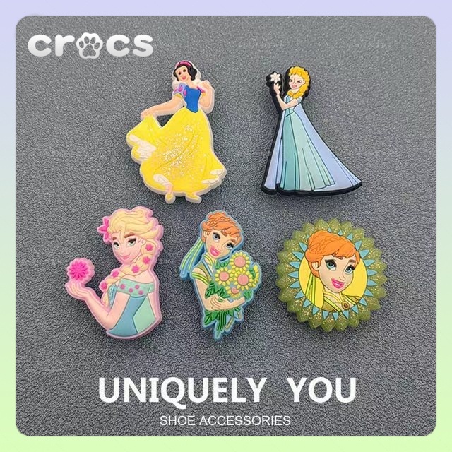 crocs jibbitz Princess Elsa crocs charm Shoes Accessories high quality ...