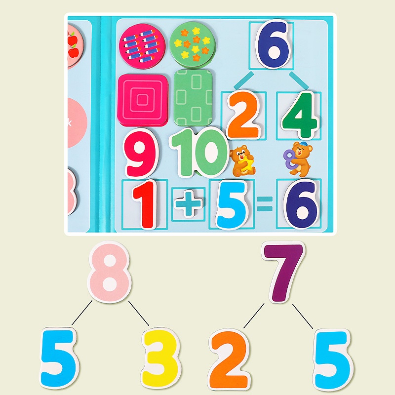 Magnetic Digital Decomposition Puzzle Mathematics Enlightenment Math ...