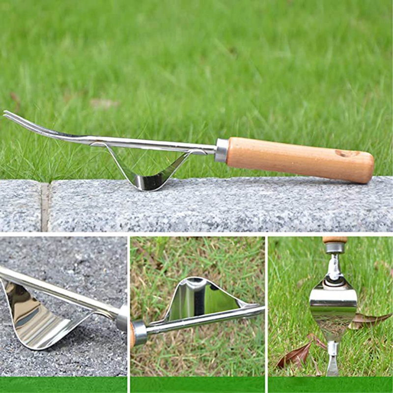 COOLSY Steel Root Extractor Wooden Hand Weeder Removal Machine Weed ...