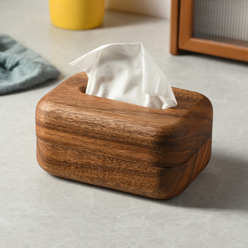Dreamerhouse Walnut Bread Tissue Box Whole Wooden Wooden Living Room ...