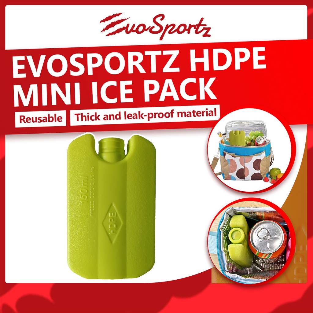 EvoSportz HDPE Mini Ice Pack | Reusable Ice Block Outer Sleeve Ice Box ...