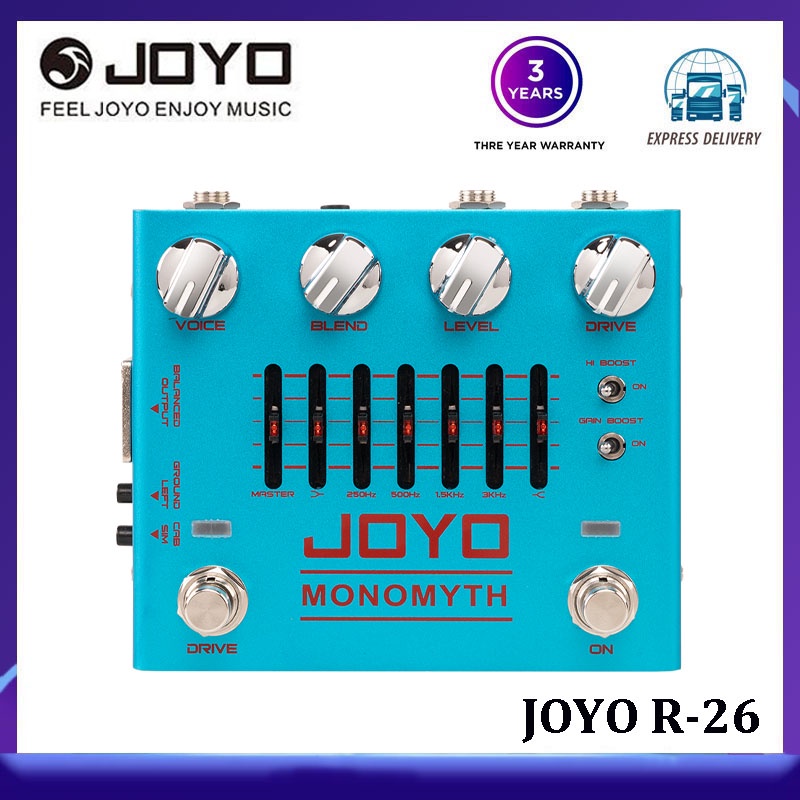 JOYO R-26 MONOMYTH Bass Preamp Effect Pedal Overdrive Channel with 6 ...