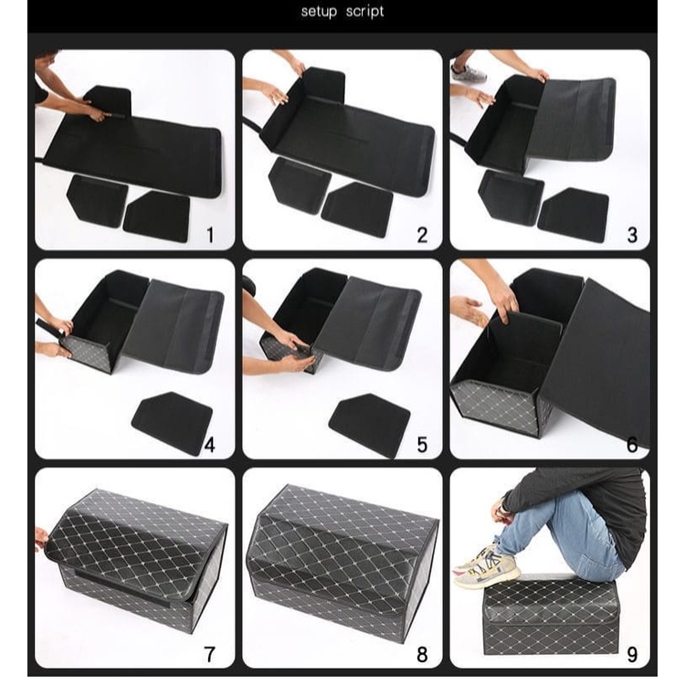 Foldable Car Boot Organizer - Waterproof, Spacious, Durable Material ...