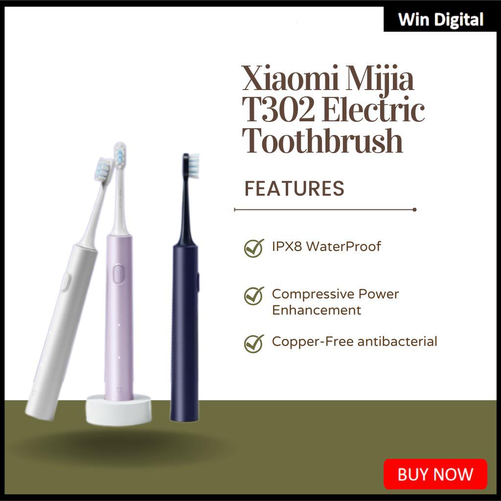 Mijia Sonic Electric Toothbrush T302 4 Brush Head Wireless Charging 4 Modes Cleaning Teeth IPX8 ...
