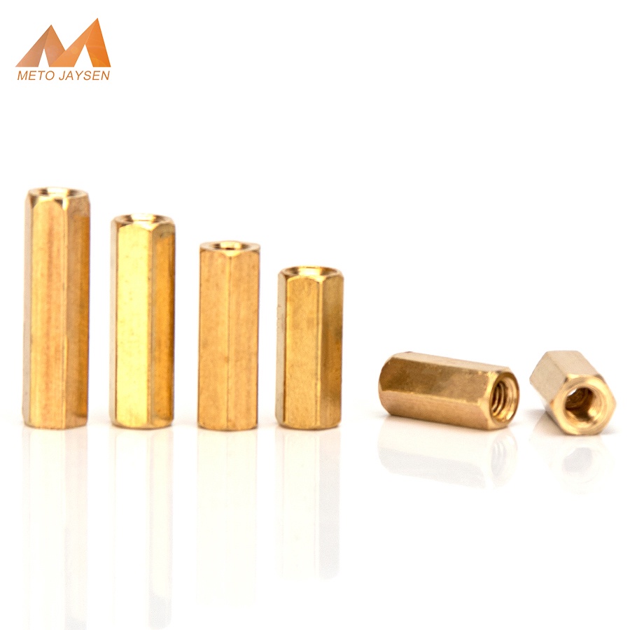 M3 Brass Hex Standoff Spacer Column Female to Female Screw Copper Flat ...