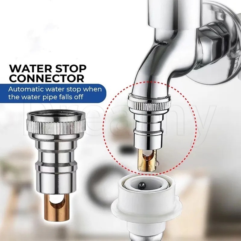 4 Tap Special Water Stop Valve Connector/ Snap Type Automatic Water ...