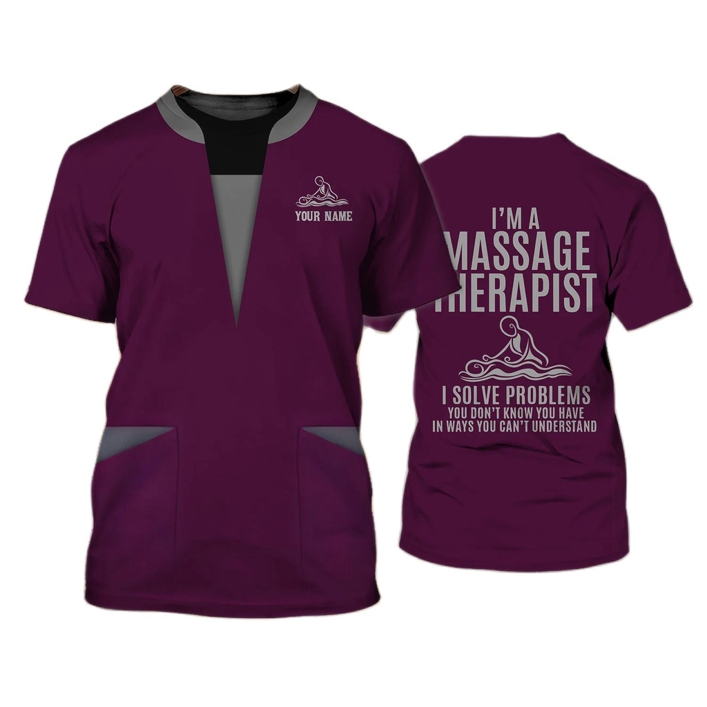 Massage Therapy 3D Printing T Shirt Man Summer O-Neck Short Sleeve ...
