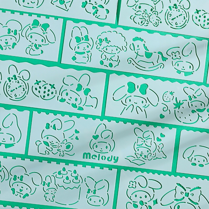 Sanrio Drawing Ruler Melody Kuromi Drawing Template Sanrio Handbook