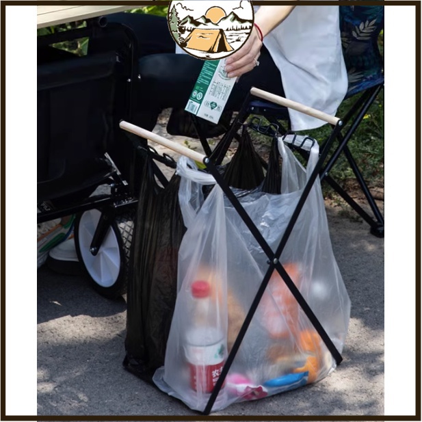 CAMPING ️ Camping Foldable Trash Holder Stand Garbage Frame trash Rack ...