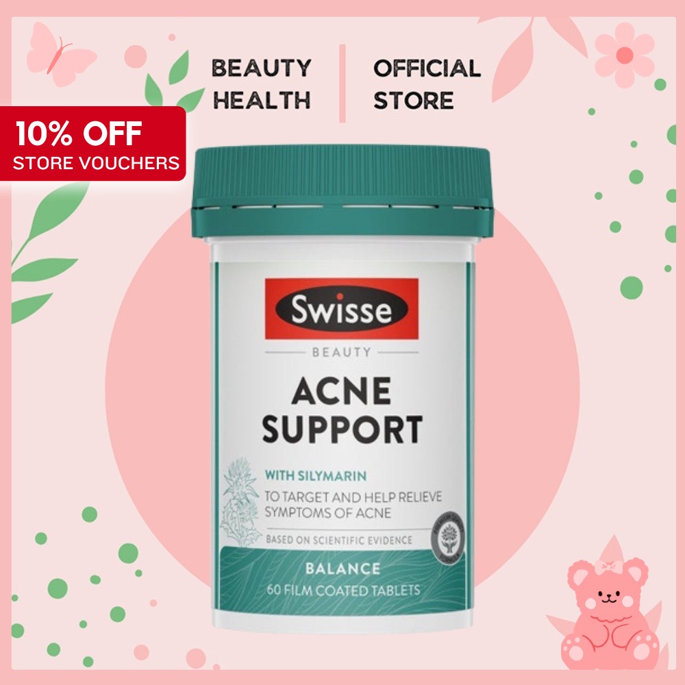 [Cheapest] Swisse Beauty Acne Support 60 Tabs [BeautyHealth.sg] | Shopee Singapore