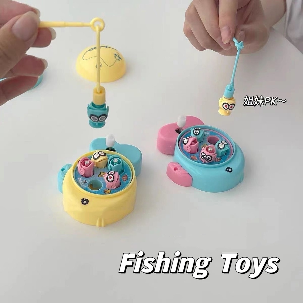 Clockwork Magnetic Fishing Twister Toys Mini Trumpet Fishing Game ...