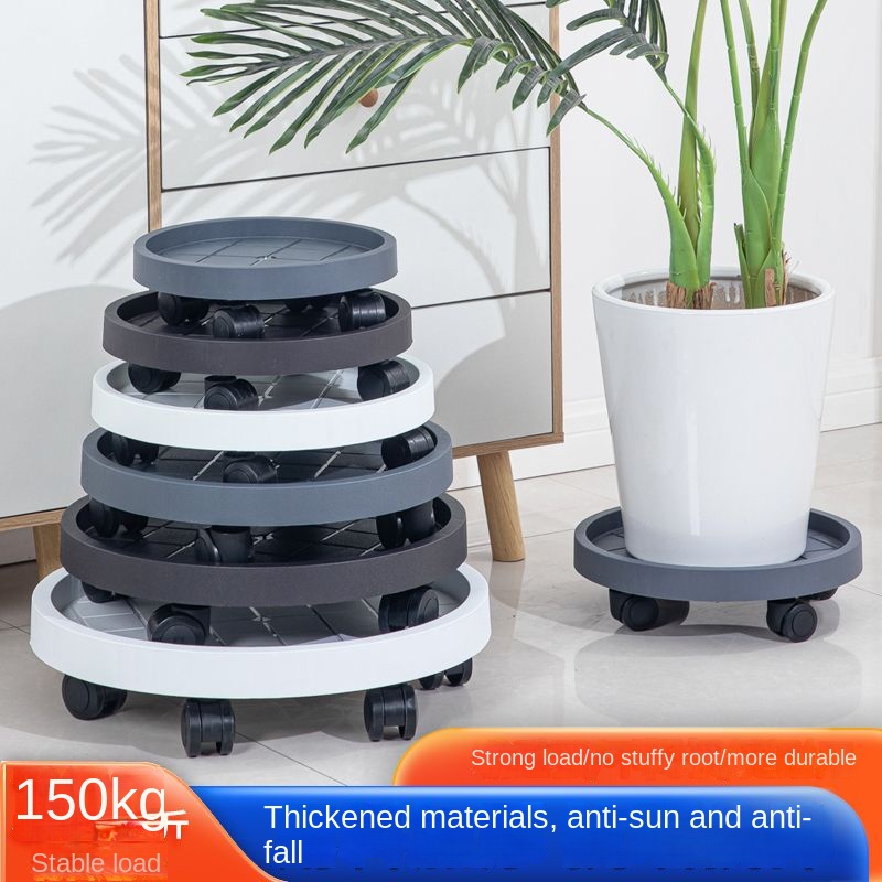 New Mobile Flower Pot Tray Extra Thick Band Wheels Flowerpot Base Tray ...