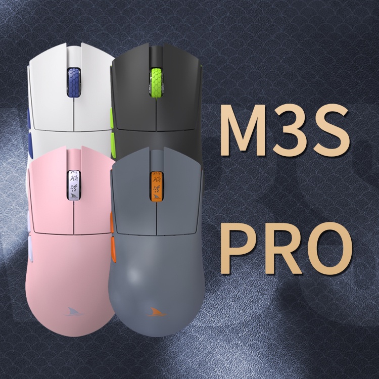 Darmoshark M3S-PRO Lightweight PAW3395 E-sports game three-mode wireless wired mouse | Shopee ...