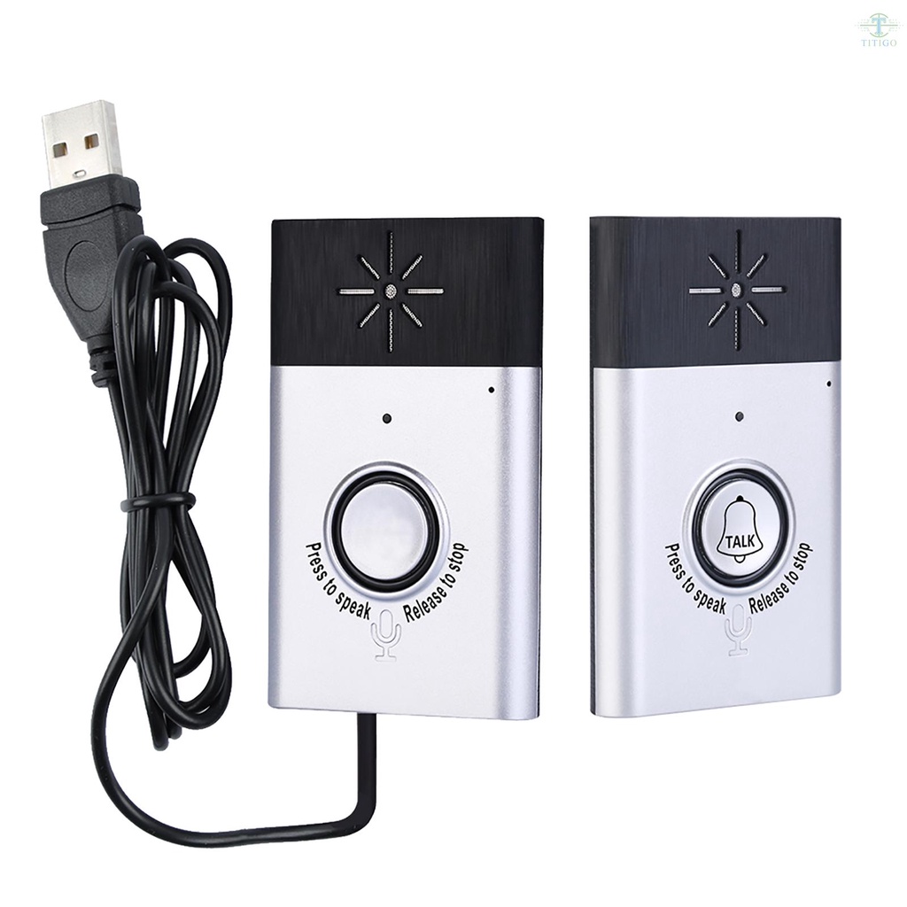 Wireless Voice Intercom Doorbell 2-way Talk Monitor with 1*Outdoor Unit ...