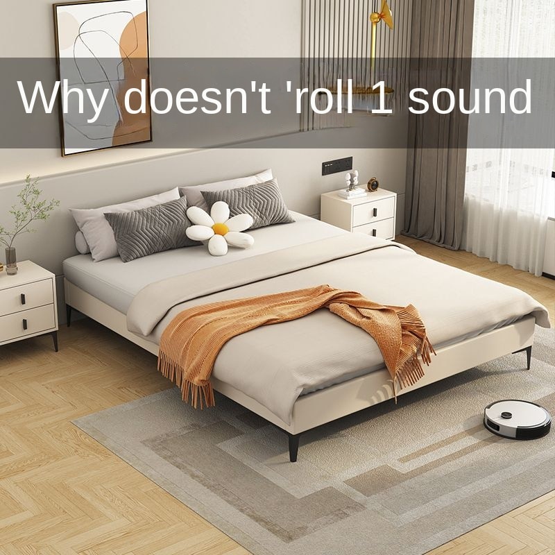 Solid Wood Bed Without Bedside Frame Bed Small Apartment Modern Simple ...