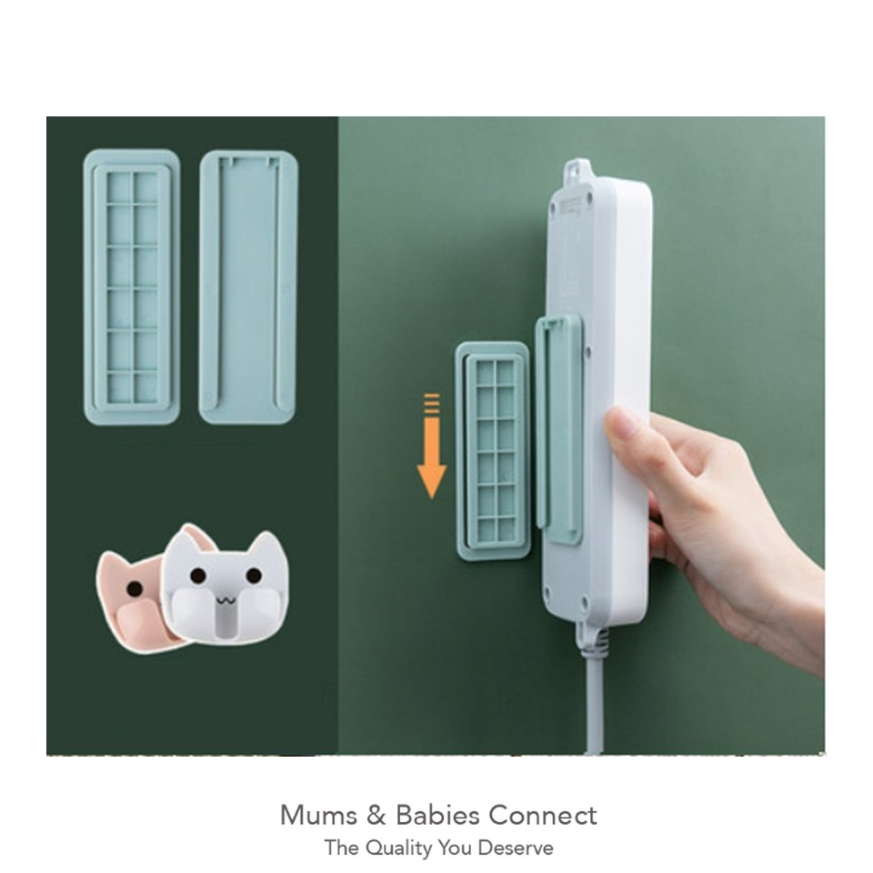 Power Plug Socket Holder Socket Hook Multipurpose Adhesive Power Strip ...