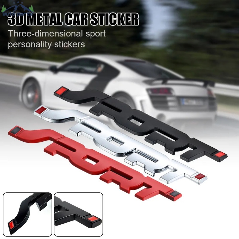 Sport Letter Metal Car Logo Car Decal / DIY Car Logo Decorative Sticker ...