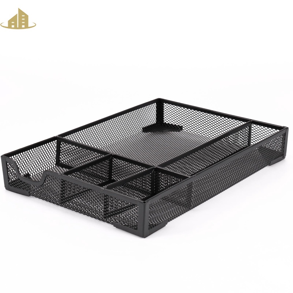 Desk Drawer Organizer Tray 5 Compartments Desk Drawer Organizer 12.4×8. ...