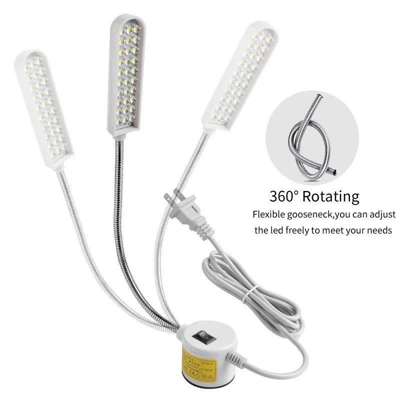 10/20/30 LED Sewing Machine Lamp 360 Flexible Adjustable Gooseneck Work ...