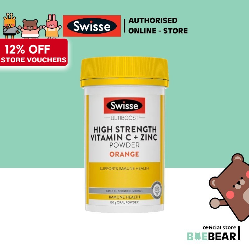 (Brand Authorised) (exp: 10/23) Swisse Ultiboost High Strength Vitamin C + Zinc Powder Orange ...