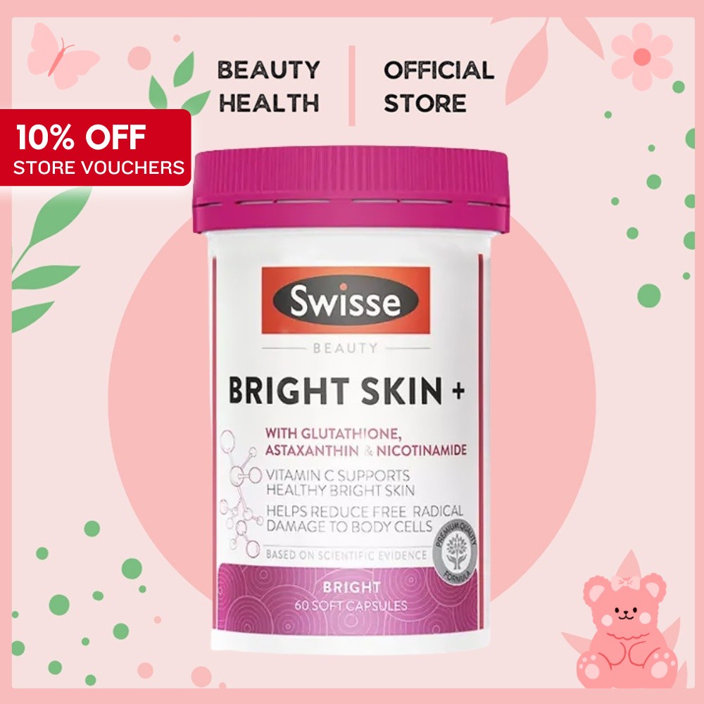 Swisse Skin Beauty Bright Skin+ 60 Capsules [BeautyHealth.sg] | Shopee ...