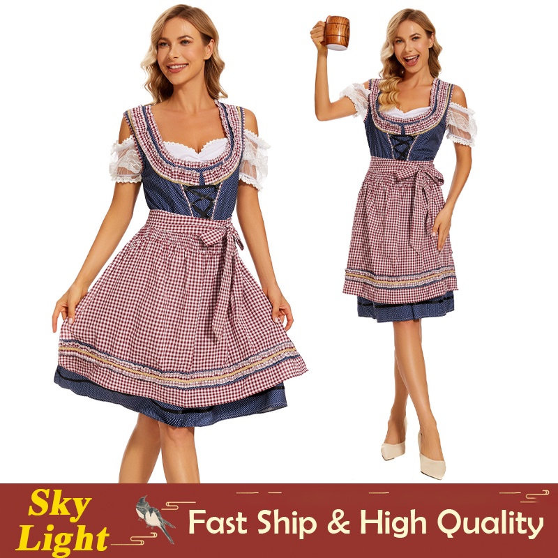 Traditional German Oktoberfest Costume For Woman Adult Sexy Wench Dress ...