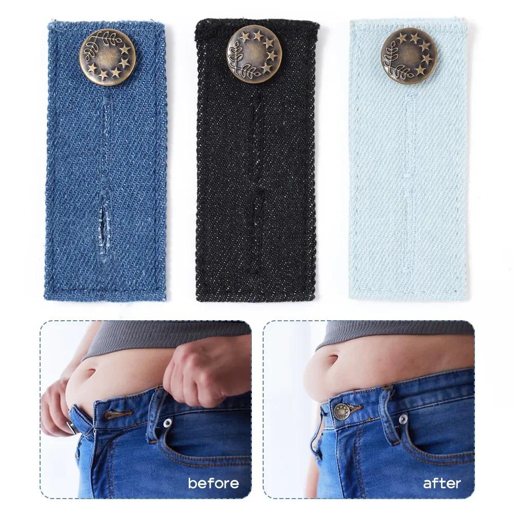 3pcs Multi Use Denim Extenders Elastic Extended Buttons Adjustable DIY ...
