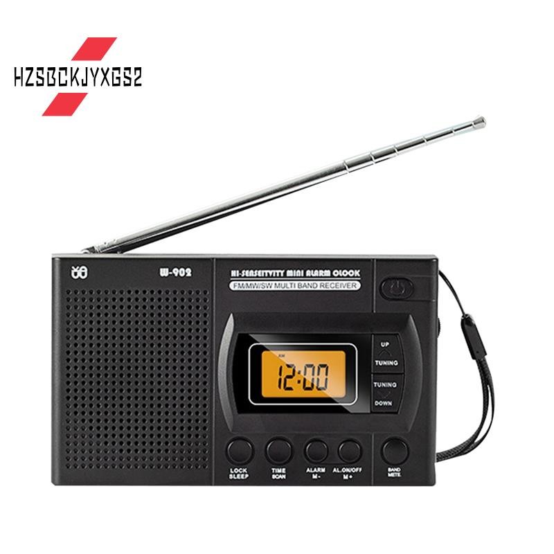 Mini LCD Radio Battery Powered Portable Pocket AM FM Radio Speaker with ...