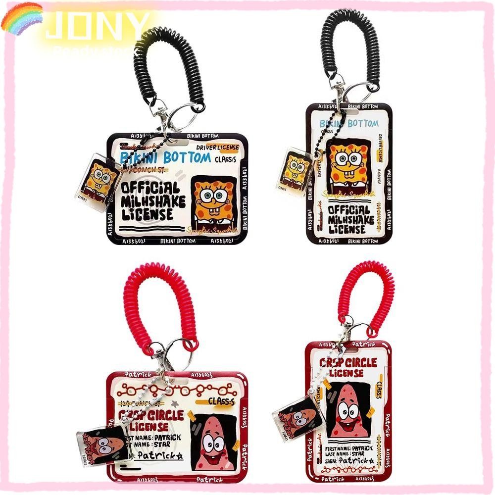JONY1 SpongeBob Bus Card Box, Double-Sided Key Buckle Card Holder ...
