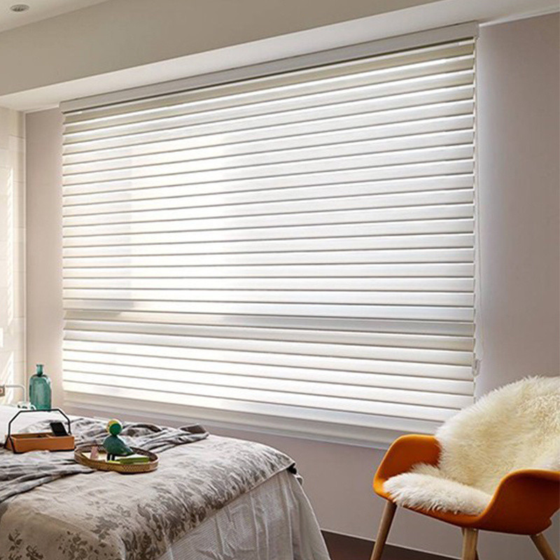 Q-6/Triple Shade Electric Soft Gauze Curtain Sunshade Roll-up Living ...