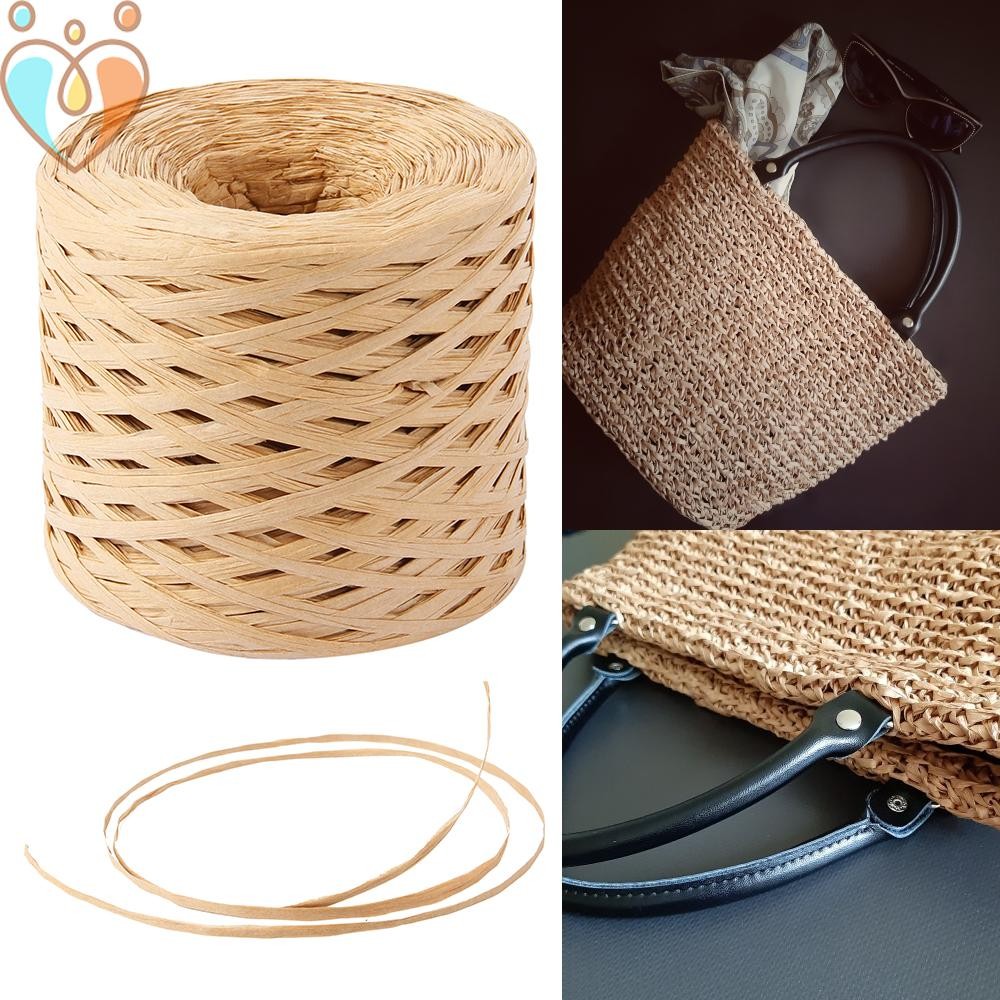 200M/Roll Raffia Paper Ribbon DIY Cord Crafts Twine Rope String ...