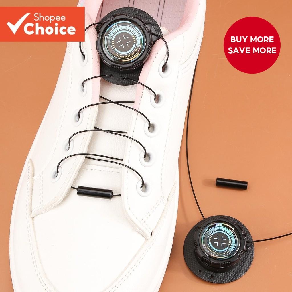 Rotating Button Shoelaces with Automatic Elastic Adjustment Quick No ...