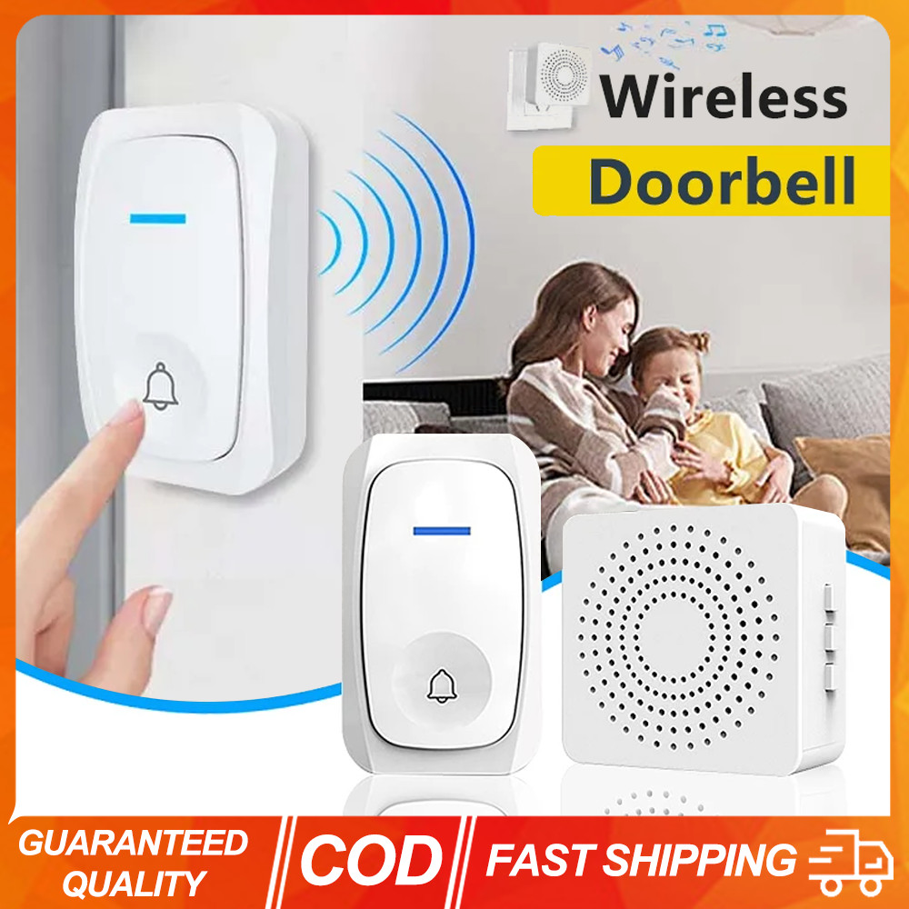 (COD) Wireless Doorbell Home Intelligent Welcome Doorbell Waterproof ...