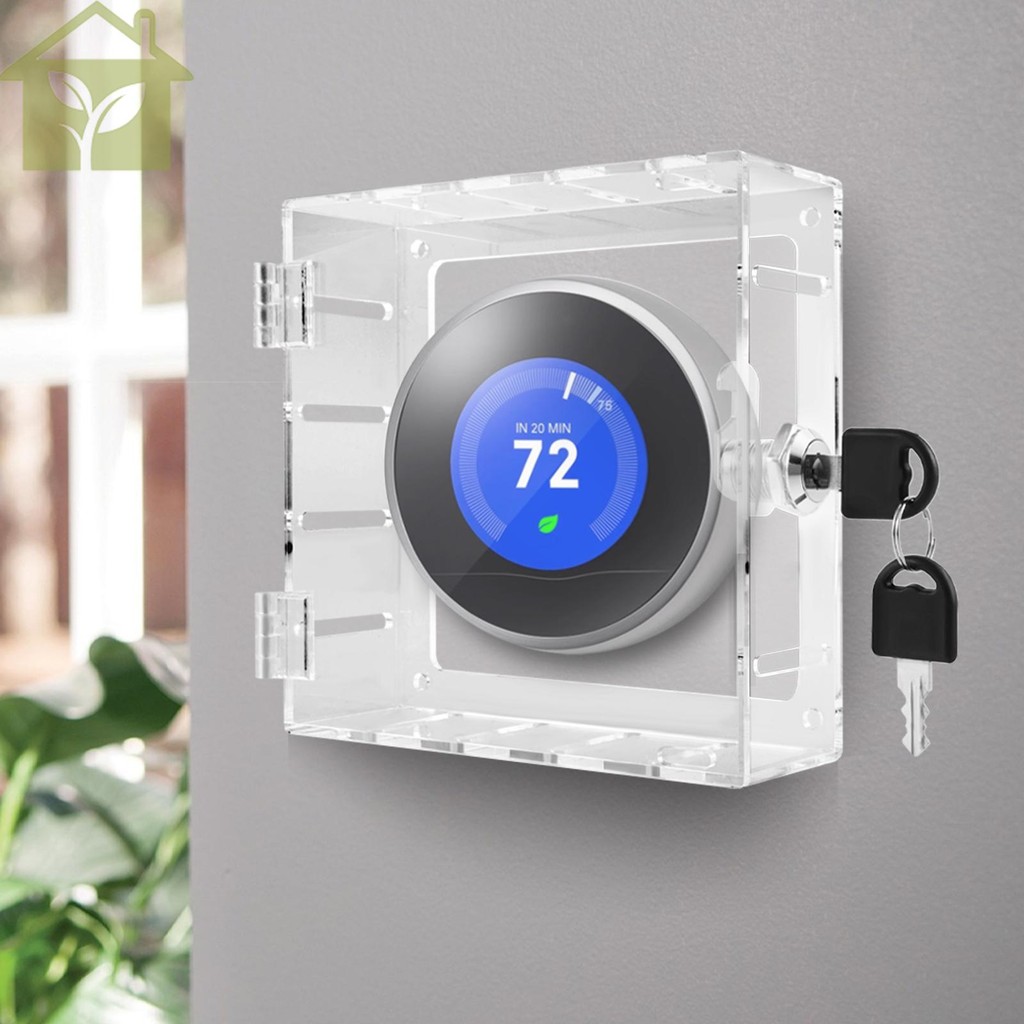 Thermostat Box Lock Acrylic Thermostat Cover Thermostat Guard Square ...