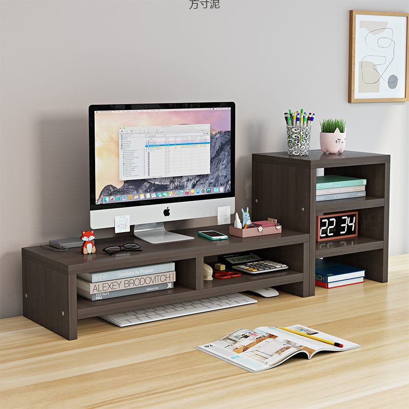 [48H Shipping] Computer Monitor Screen Elevated Rack Office Storage ...