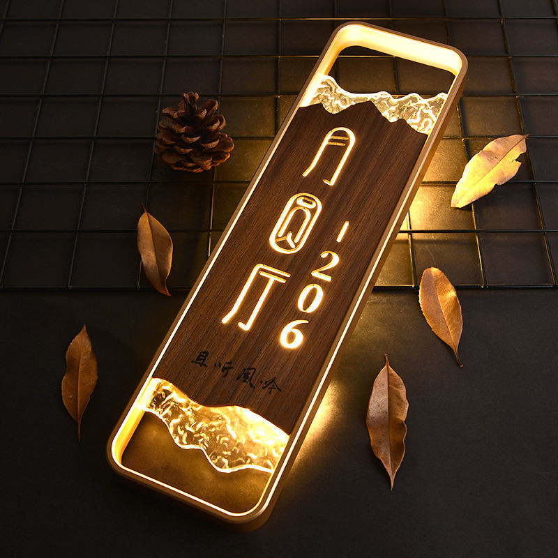 Sg SELLER High-End Acrylic Corrugated led Luminous House Number Signage ...