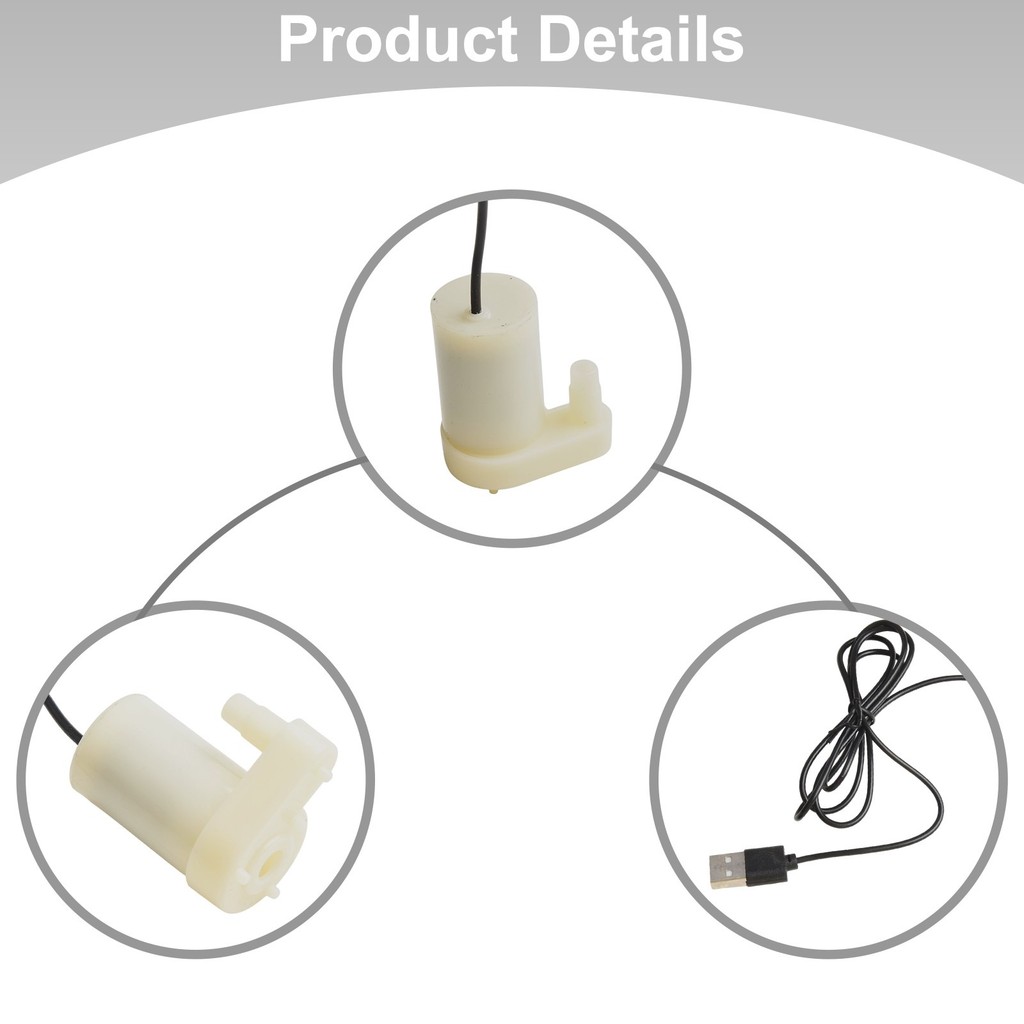 USB Water Pump Mini USB Crystal Corrosion-Resistant USB Submersible Pum ...