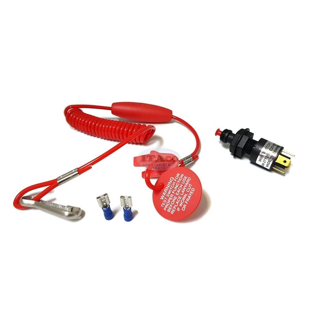 Boat Emergency Cut-Off Switch Coiled Lanyard Yamaha Mercury Mariner ...