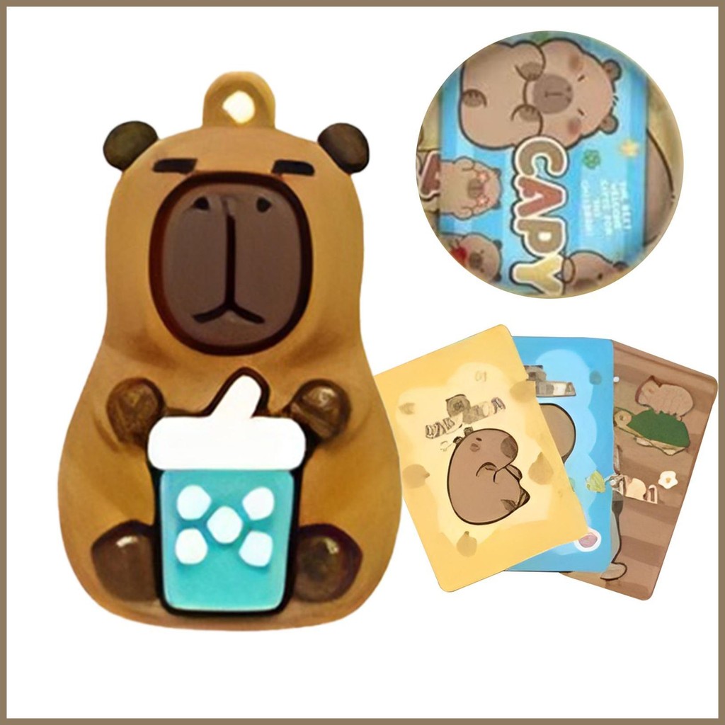 Capybara Figure Box Capybara Toy Hand Painted Model Capybara Statue ...