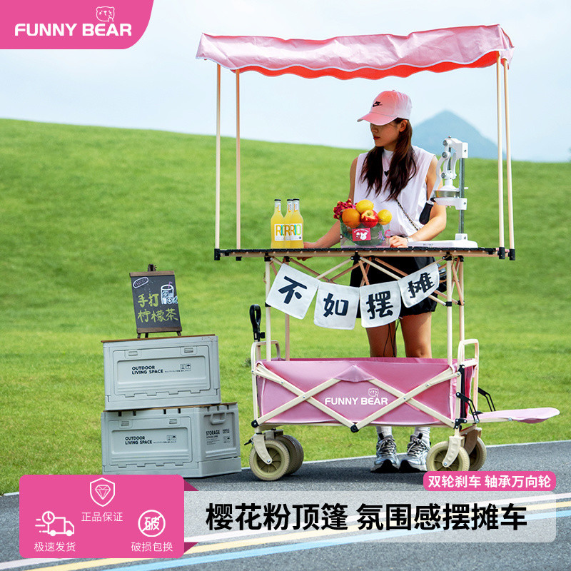 New Camping Cart Foldable Outdoor Hand Push Picnic Car Portable Camp ...