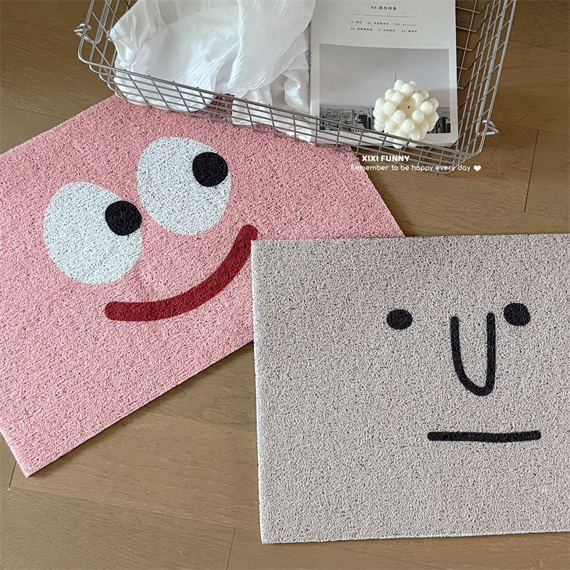 [SG Spot Arrive next day]Cartoon Funny Entrance Silk Loop Doormat ...
