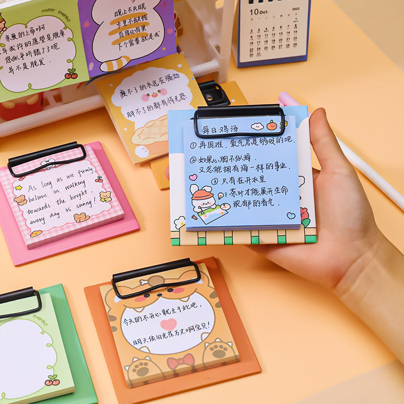ins Cartoon Plate Holder Notepad Cartoon Cute Message-Leaving Note ...