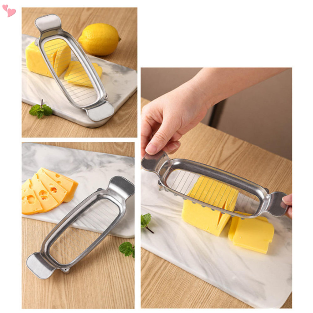 Butter & Cheese Slicer, Stainless Steel Multipurpose Cheese Slicer Food ...