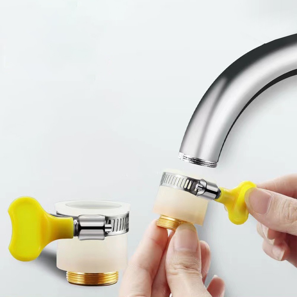 [stock] 22mm Universal Hose Adapter Metal Faucet Connector Kitchen Hose ...