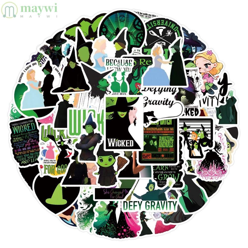 MAYWI 55PCS Wicked Stickers Pack, Party Supplies Waterproof Wicked ...