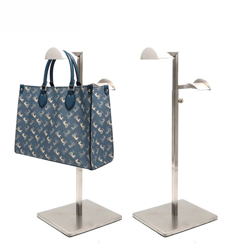 Stainless Steel Bag Display Stand Clothing Store Bag Storage Rack ...