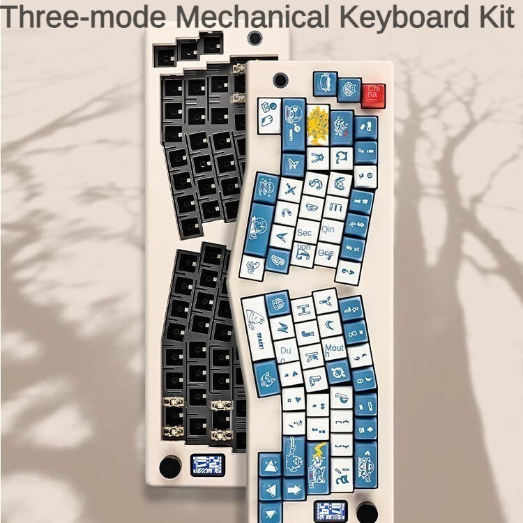 CIDOO ABM066 Alice Three Mode Mechanical Keyboard Kit Gasket Structure ...