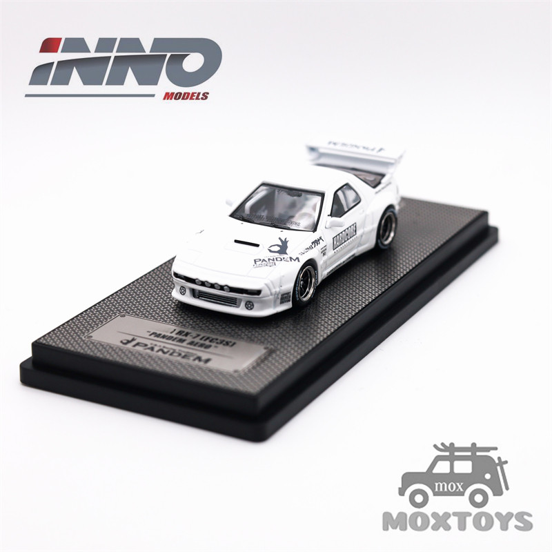 INNO 1:64 RX7 (FC3S) PANDEM AERO Widebody Kit White Diecast Model Car ...