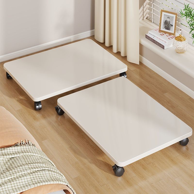 Movable storage box pulley base with brake rollers, shelves, floor ...