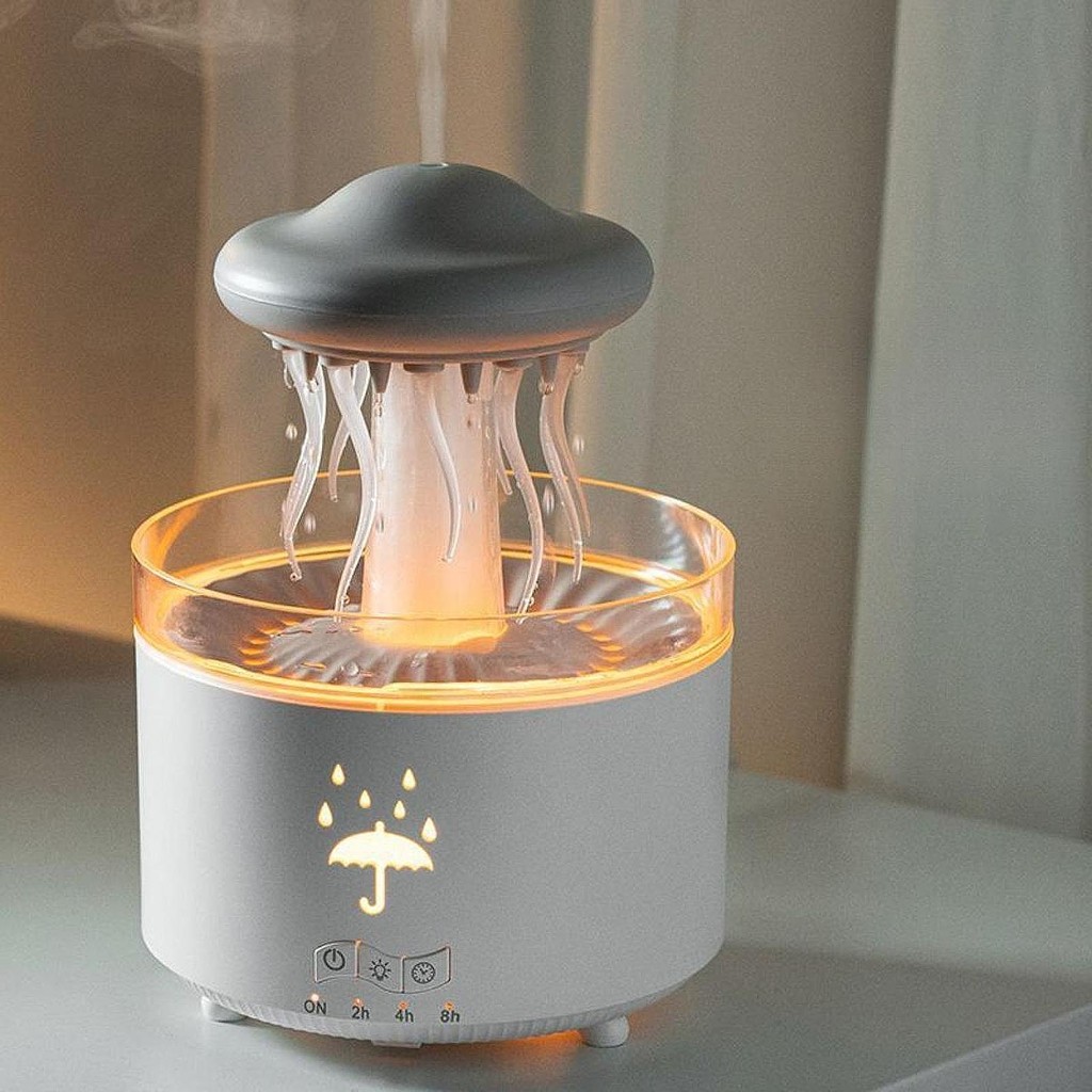 [szxflie3xh] Rotating Raindrop Humidifier Scent Humidifier for Study ...